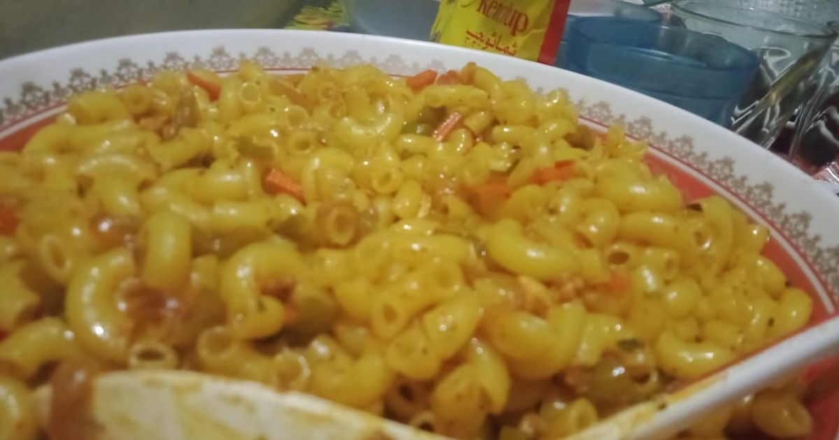 Chicken Mix Vegetable Macronies Recipe by Natasha Saqib Butt - Cookpad