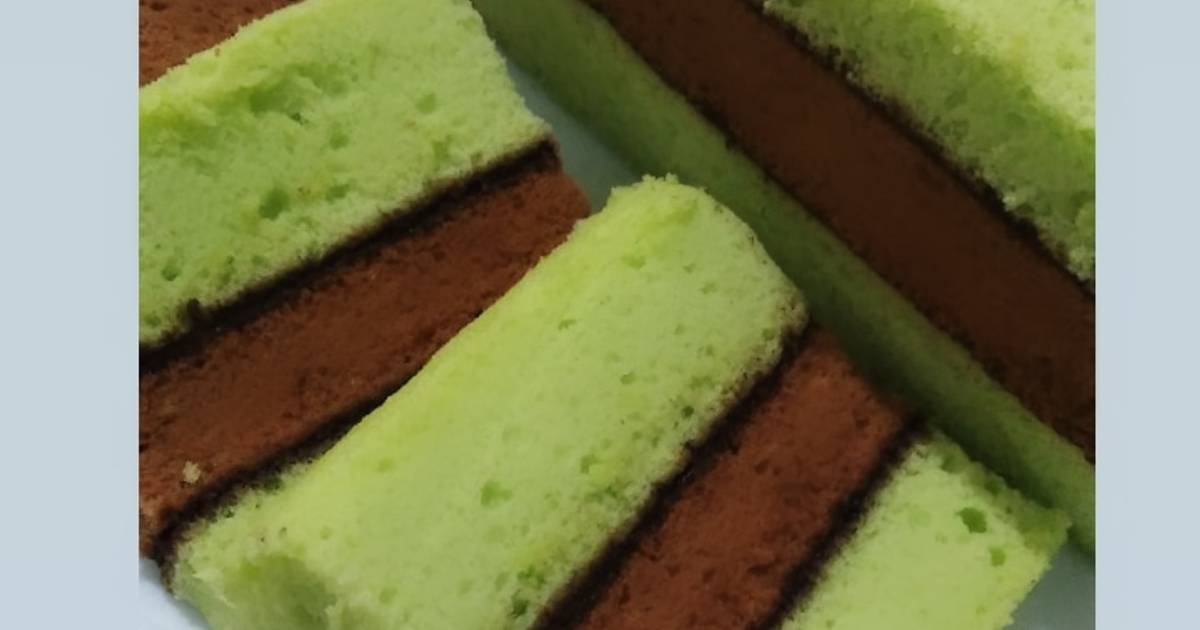 Resep Lapis Pandan Coklat oleh Bawell - Cookpad