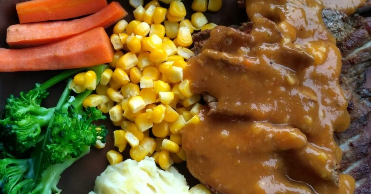 Resep Steak Daging Sapi & Mashed Potatoes Dgn Brown Sauce oleh DapoerVe ...