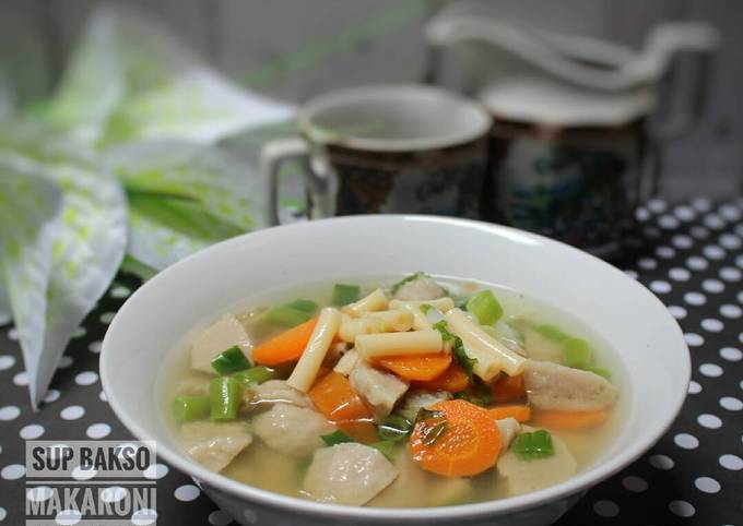 Resep Sup bakso makaroni oleh ayunabillarumaropen - Cookpad