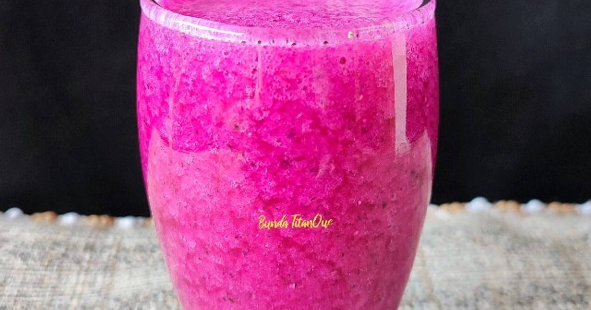 Resep Jus Pisang Buah Naga pakai Air Kelapa oleh Bunda TitanQue - Cookpad