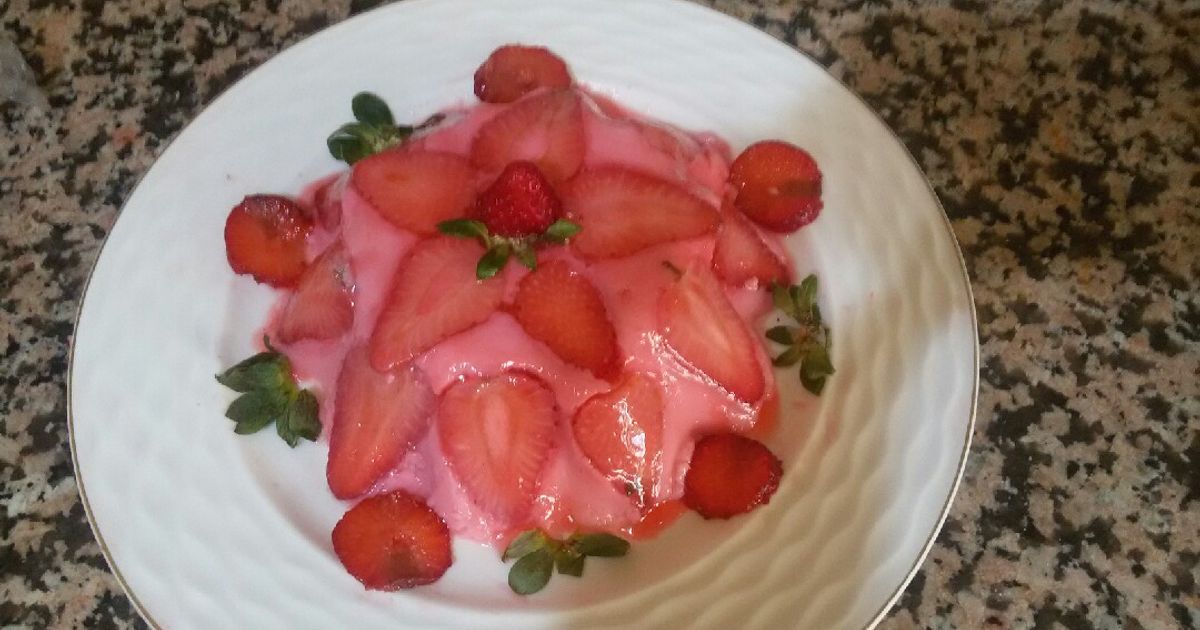 Flan Aux Fraise de isabel maloum - Cookpad