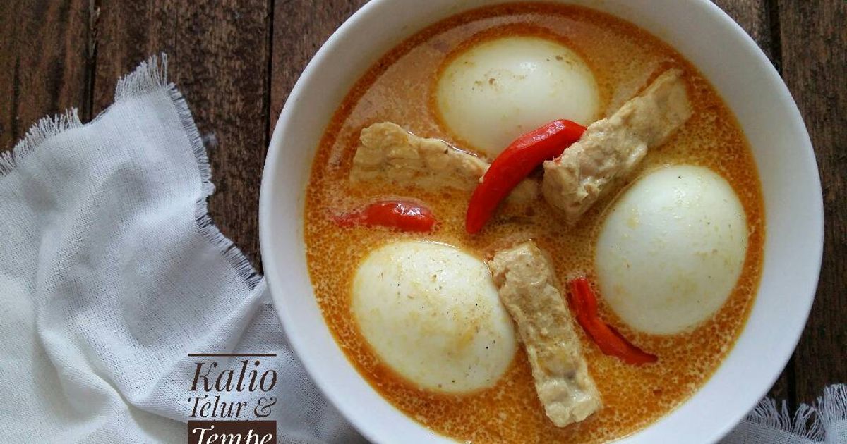 Resep Kalio Talua/Telur & Tempe #Pr Recookmasakanawalan T oleh Indry ...