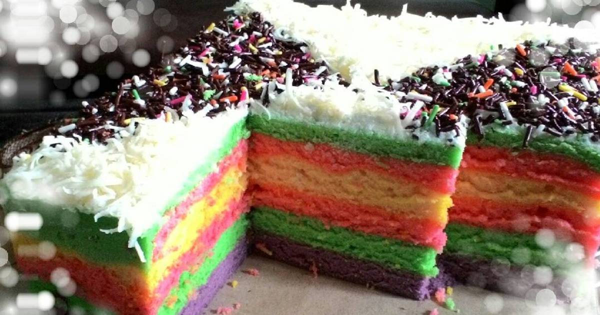 Resep Rainbow Cake oleh Enny R - Cookpad