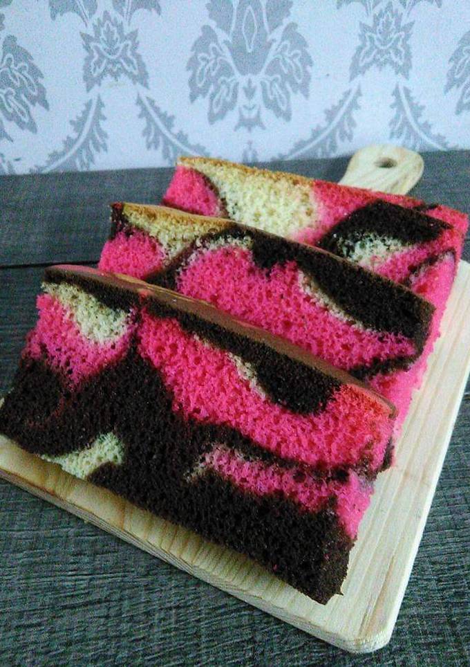 Resipi Neapolitan Sponge Cake oleh Mawar Wilsa - Cookpad