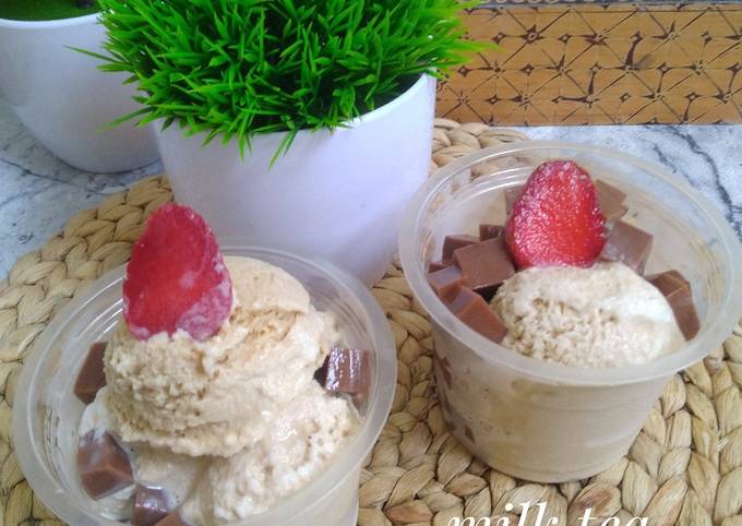 Resep Milk Tea Ice Cream oleh Indah Mei - Cookpad