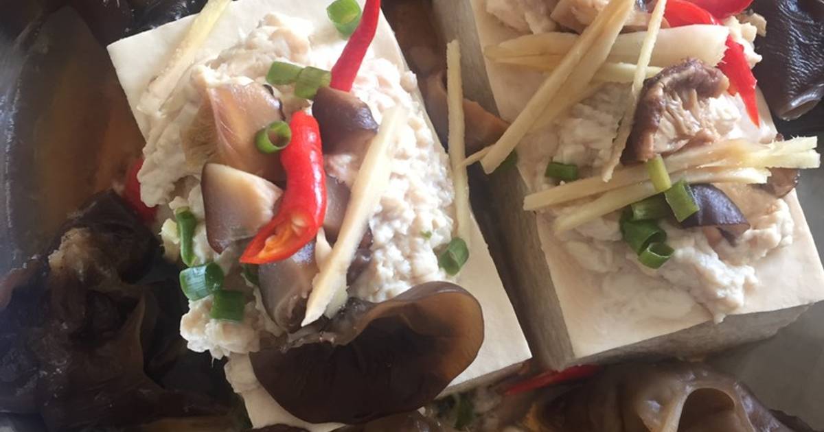Resep Tim tahu jamur kuping oleh Blossomville Kitchen - Cookpad
