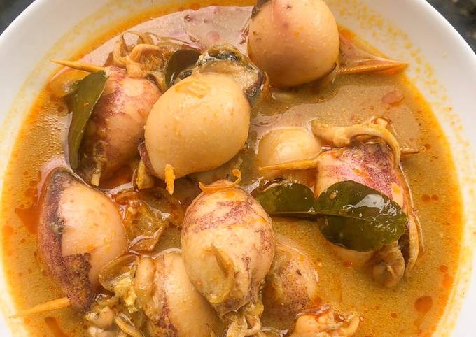 Resep Gulai cumi telur puyuh oleh Lisda - Cookpad