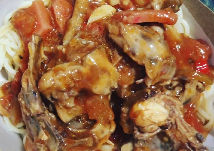 Resep Spaghetti tulang Ayam 🐔 oleh Indriyani Puspitasari - Cookpad