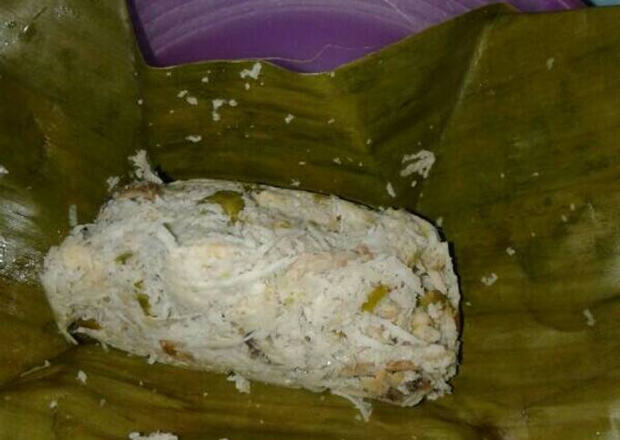 Resep Botok tempe ikan teri pedas khas sumatra oleh Yus Ayanto ...