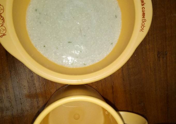 Resep Menu Mpasi 4 bintang bubur saring bayam labu putih/blonceng ikan ...