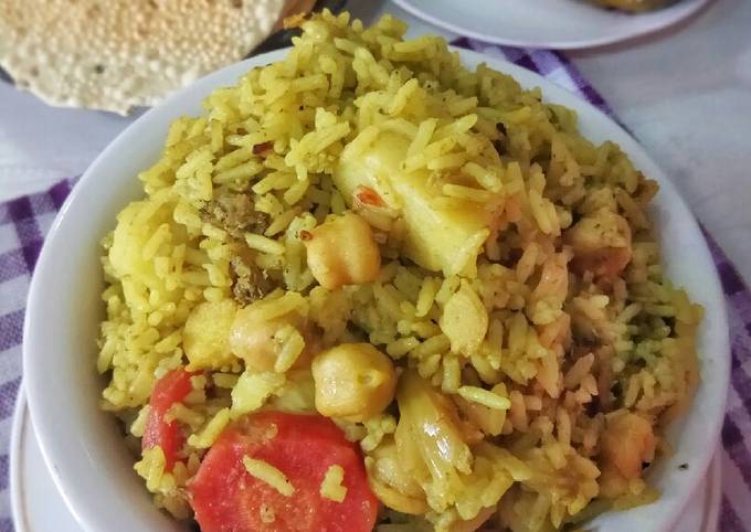 Mint and Chola Rice Recipe by Uzma Khan - Cookpad