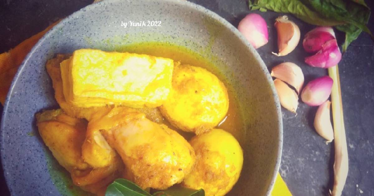 177 resep opor kuning tahu dan telur enak dan mudah - Cookpad