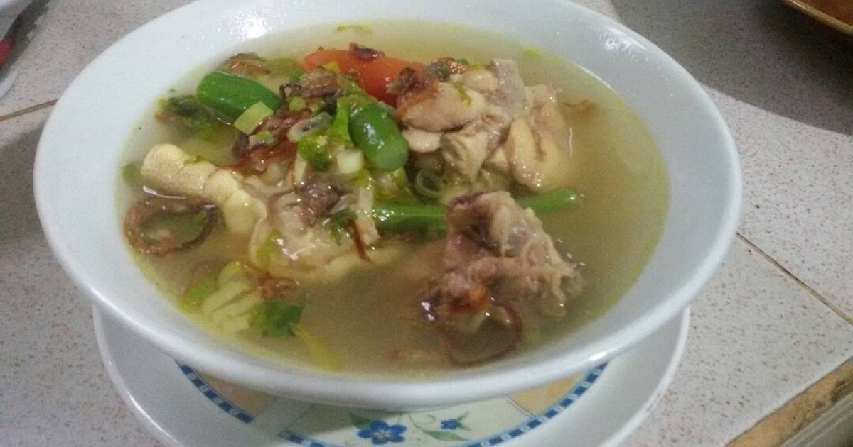 Resep Sup bening tetelan ayam instan oleh zattu - Cookpad