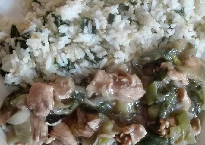 Pollo mongoliano con arroz chaufán Receta de Stephany Rivera- Cookpad