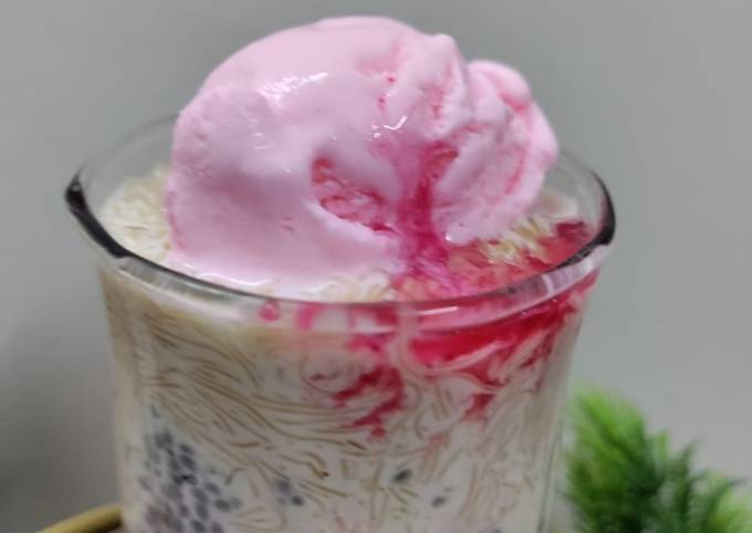 Rose milk falooda Recipe by Sweta Srivastava Sinha - Cookpad