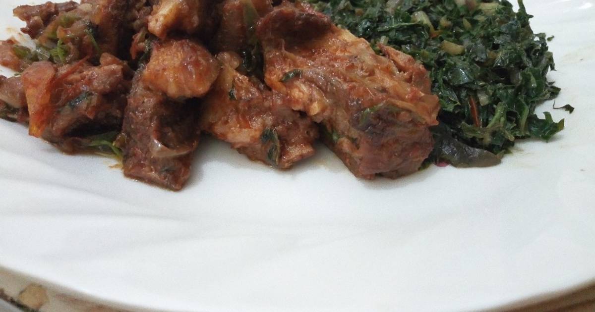 Spicy Goat Ribs And Traditional Vegetables Recipe by Pure - Cookpad