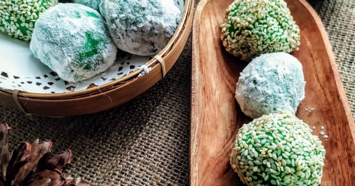 Resep Mochi Pandan Kacang Hijau oleh kurnia widhi - Cookpad