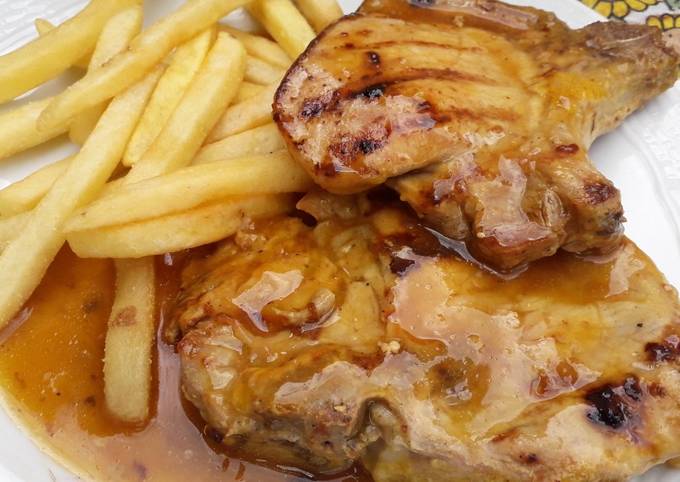 Costillitas de cerdo con salsa de miel y naranja Receta de Norali - Cookpad