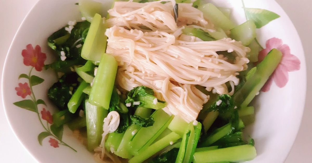 Resep #609 Sawi Ijo Jamur Enoki oleh angel aje 💟 - Cookpad