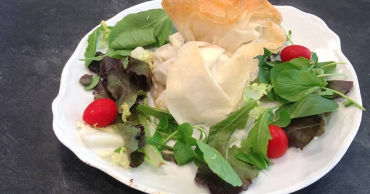 Saquitos de pasta filo con gambas y verduras Receta de elfornerdealella ...