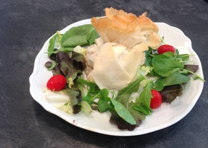 Saquitos de pasta filo con gambas y verduras Receta de elfornerdealella ...