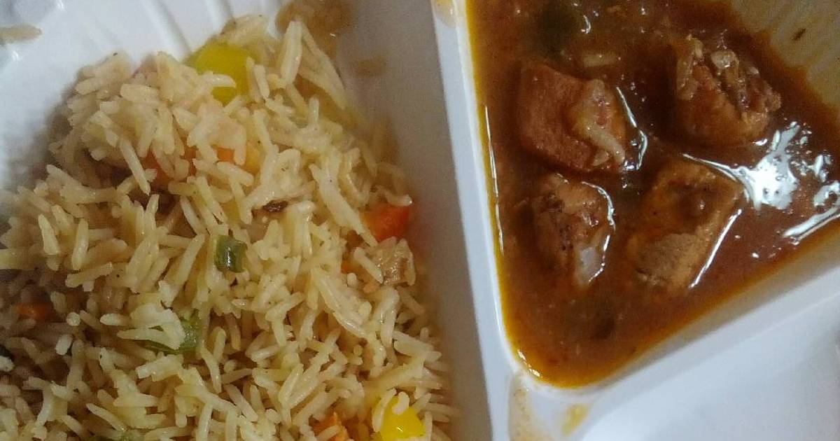 Vegetable rice and chicken stew Recipe by Dominic W - Cookpad