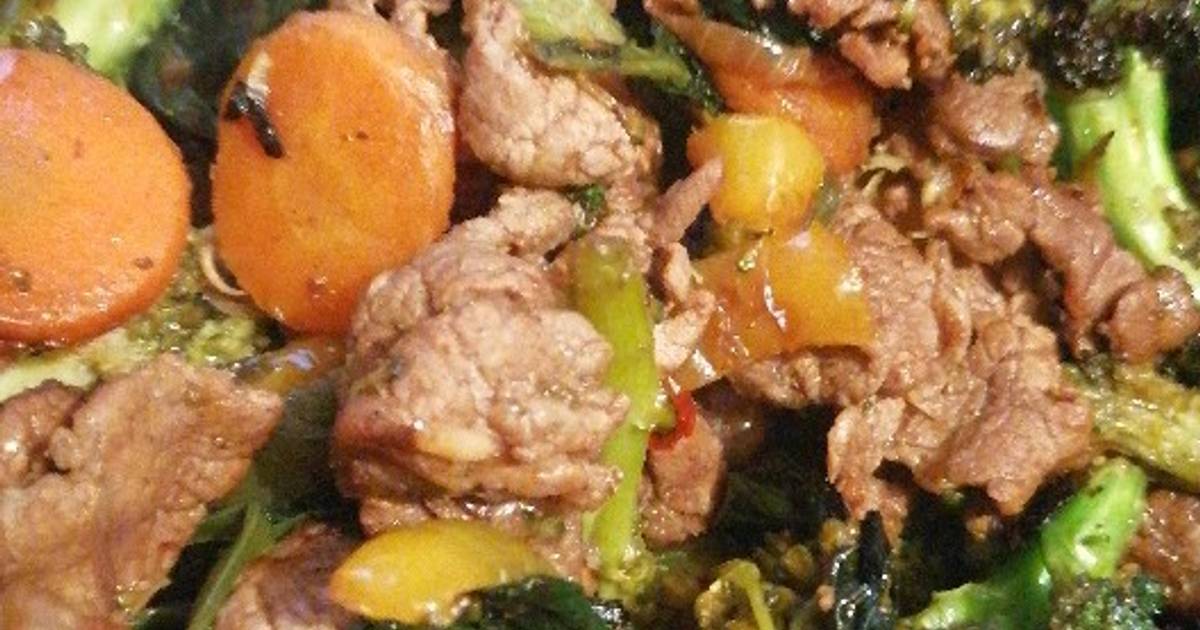Carne de res con verduras estilo chino Receta de Lu Jinx- Cookpad