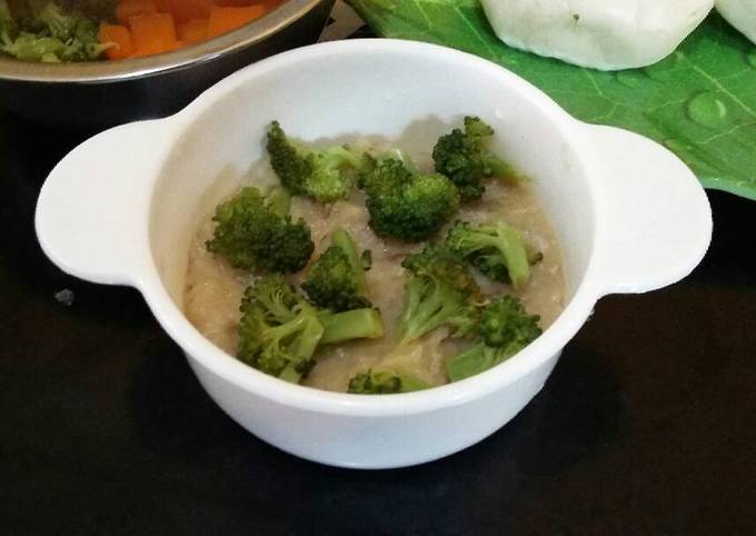 Resep Pure Kentang+Daging+Ati+Kacang Merah & Brokoli (MPASI 9m) oleh ...