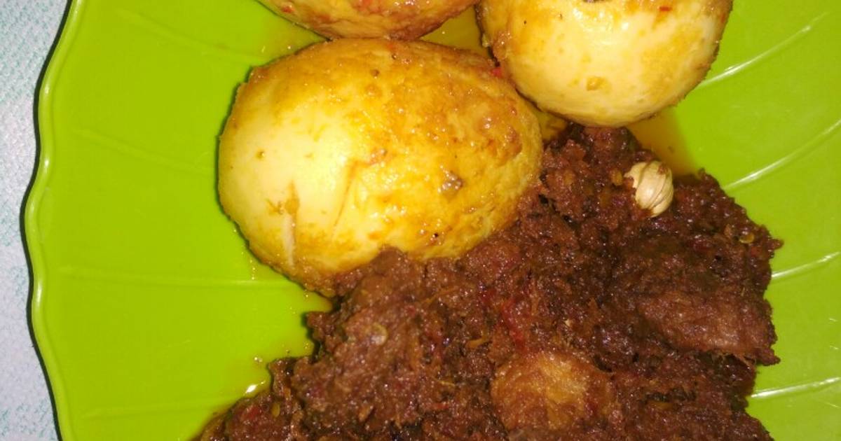 Resep Rendang Daging Telor#bikinramadanberkesan oleh Bunda Zhiezhie ...