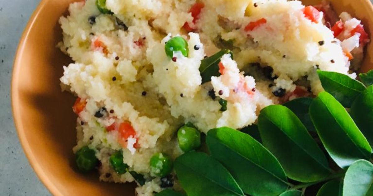 Jyoti Sanghvi દ્વારા રેસીપી વેજ ઉપમા (Veg Upma Recipe In Gujarati) - કૂકપૅડ