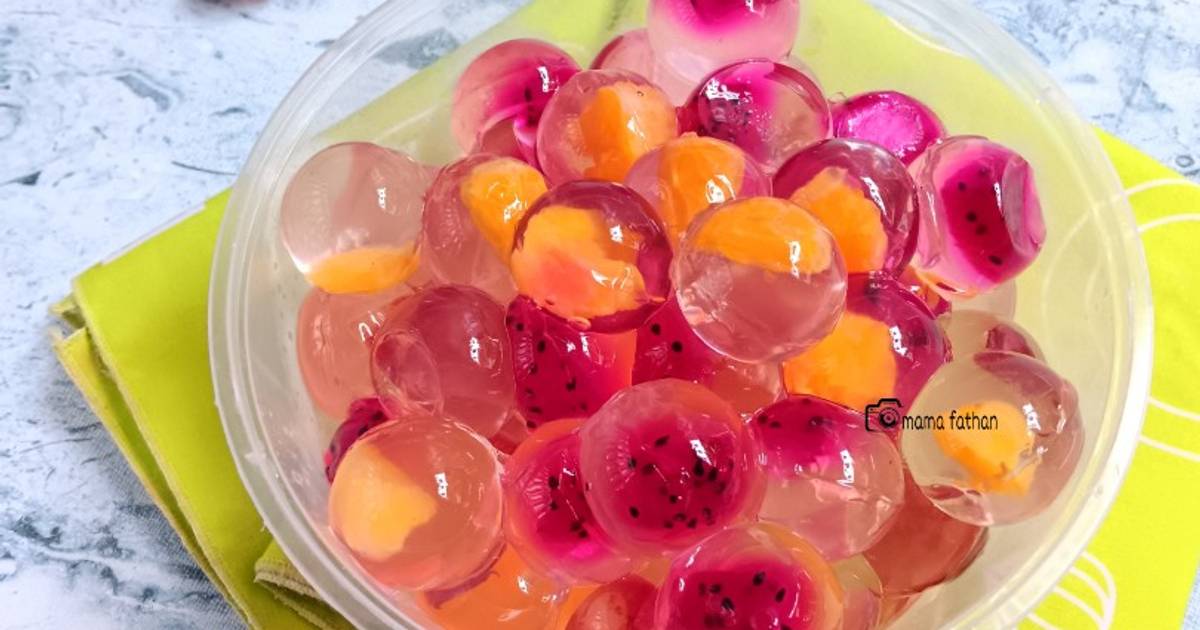 Resep Fruit jelly ball oleh Mama fathan - Cookpad
