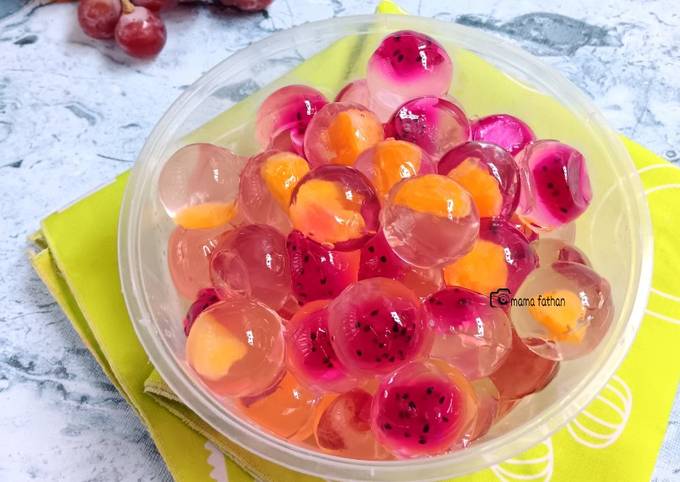 Resep Fruit Jelly Ball Oleh Mama Fathan Cookpad