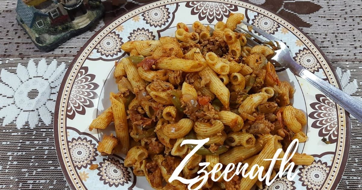 Mixed Mutton Mince Pasta Recipe by ZMA - Cookpad