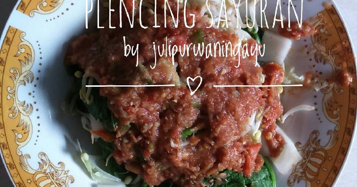 Resep Plencing Sayuran Kaya Serat oleh JagaWarung - Cookpad