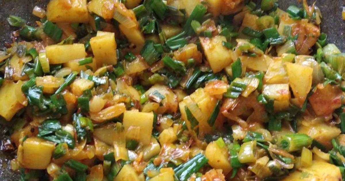 Spring onion sabji Recipe by Mallika Ramshatriya - Cookpad