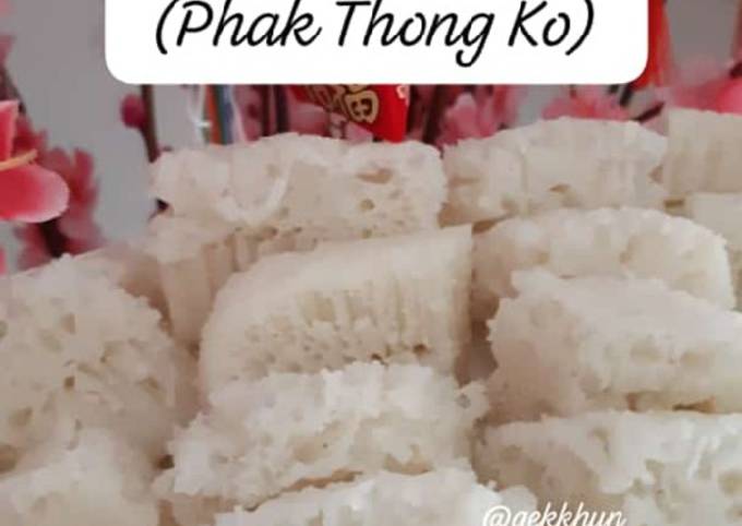 Resep Steamed Rice Cake (Phak Thong Ko atau Pek Theng Ko) oleh Gek Khun ...