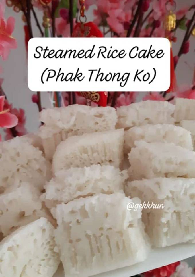 Resep Steamed Rice Cake (Phak Thong Ko atau Pek Theng Ko) oleh Gek Khun ...