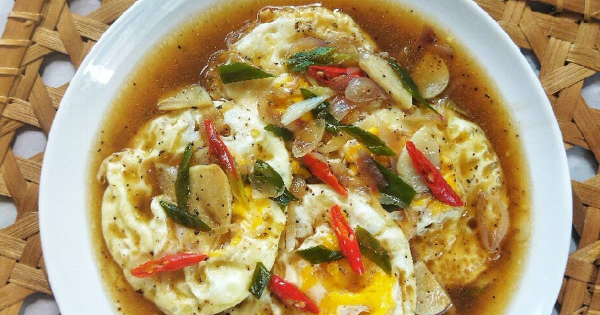 Resep Telur ceplok saus lada hitam oleh Dapur Airin - Cookpad