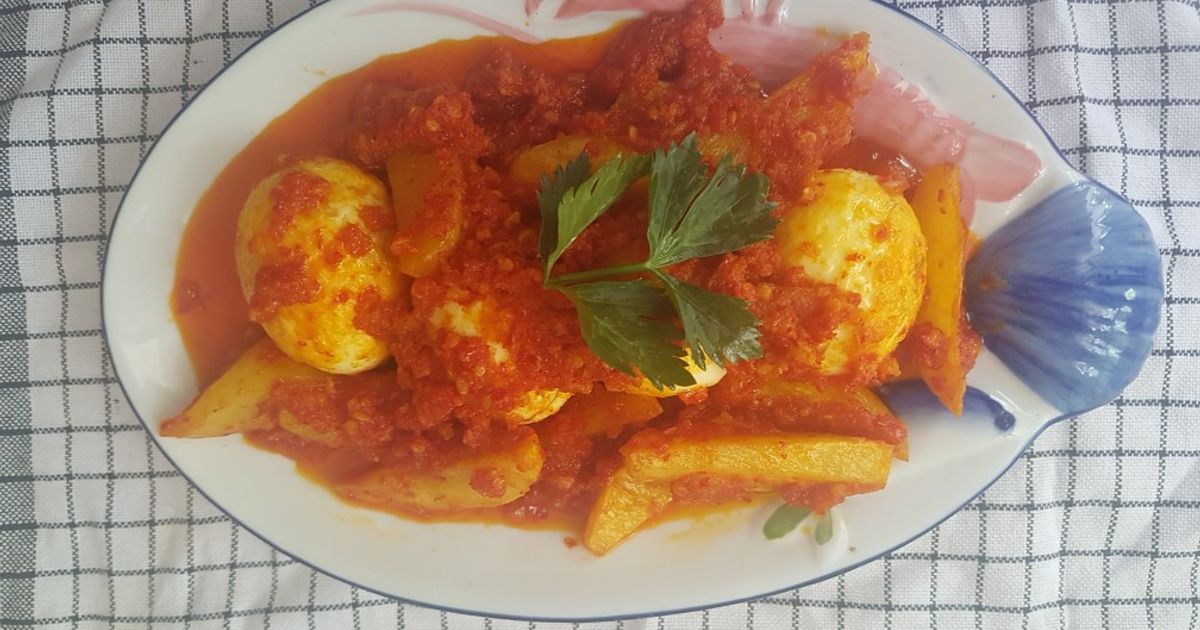Resep Talua Balado Kantang(telur Balado Kentang) oleh Lusy Yunis - Cookpad