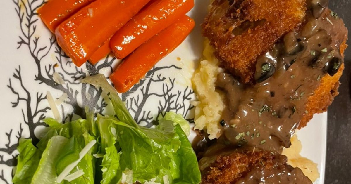 Cabbage Schnitzel (With Mushroom Gravy) Recipe By Elyse Rose