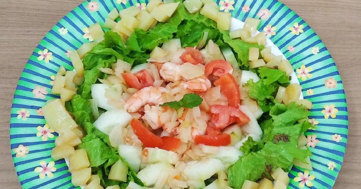 Resep Salad sayur dan udang untuk diet oleh Yelvi Levani - Cookpad