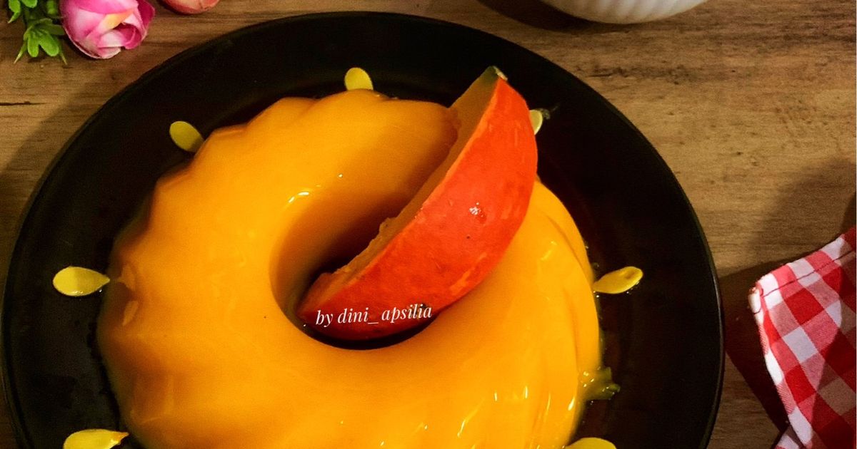 Resep Silky Labu (Kabocha) Pudding Vla Santan oleh Dini_Apsilia - Cookpad