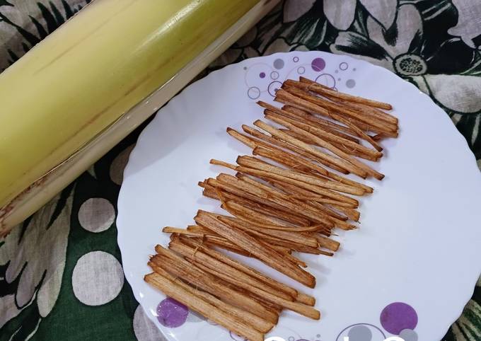 Banana Stem Fries Recipe by ZMA - Cookpad