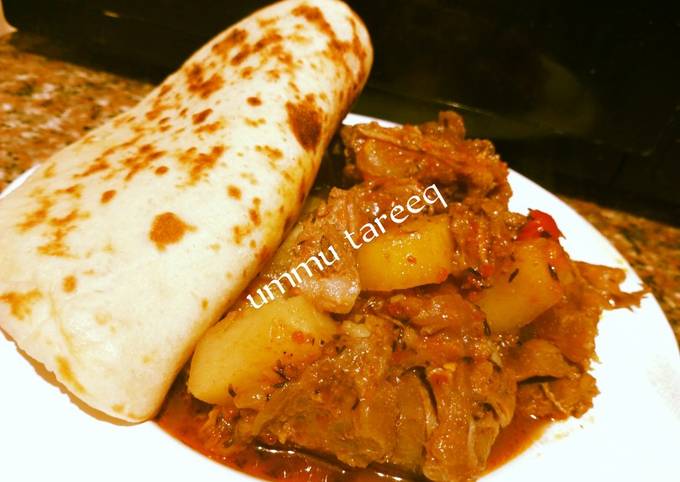 Ish,esh gurasar larabawa da shurbar dankali turawa girki daga ummu ...