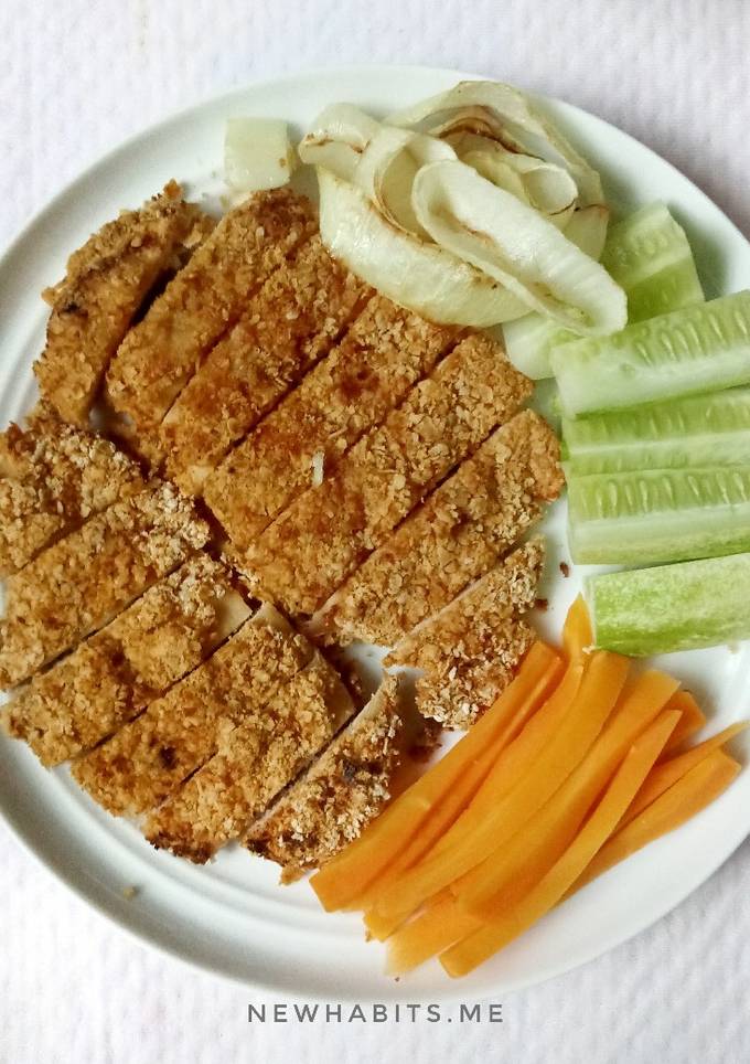 Resep Chicken katsu oat low carb 582 kcal #menudiet oleh newhabits.me ...