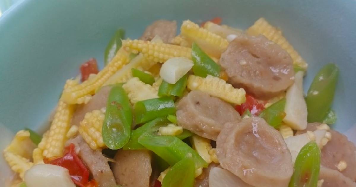 Resep 88. Tumis Putren Buncis Bakso oleh Ida Apriliana - Cookpad