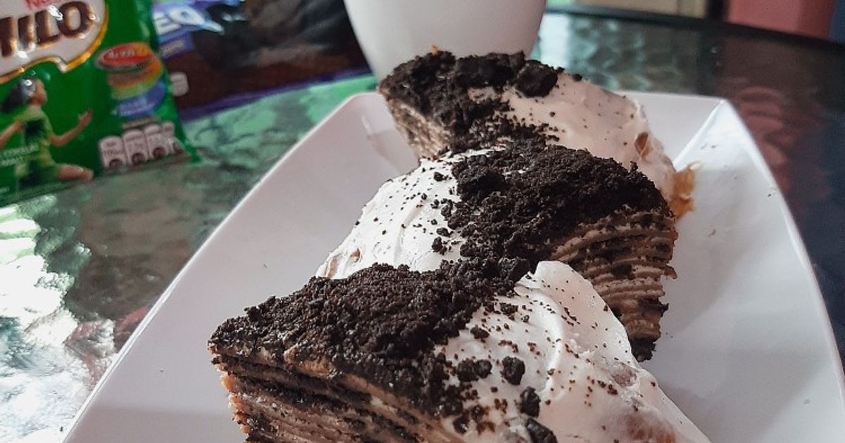 Resep Milo Oreo Mille Crepe Cake oleh mwahyuni - Cookpad