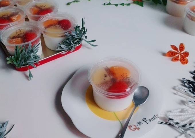 Resep 243. Puding Cup Susu Buah oleh Arni Susanti - Cookpad