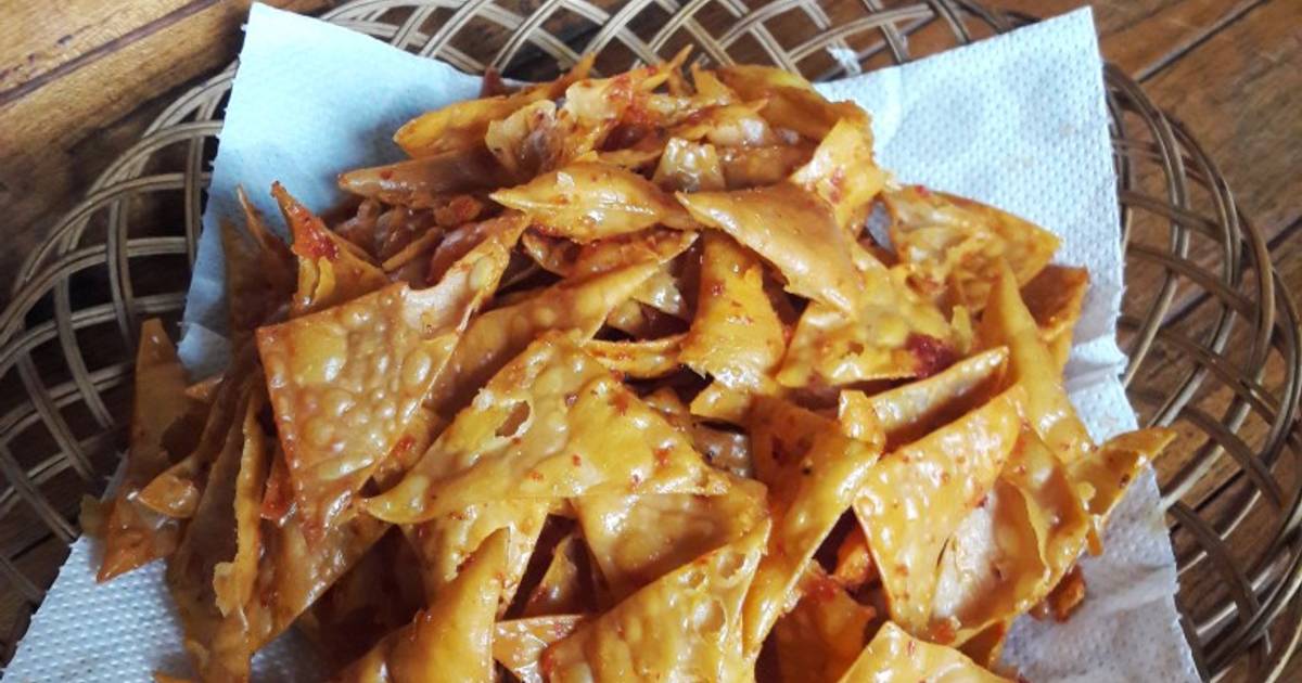 390 resep keripik pangsit pedas enak dan mudah - Cookpad